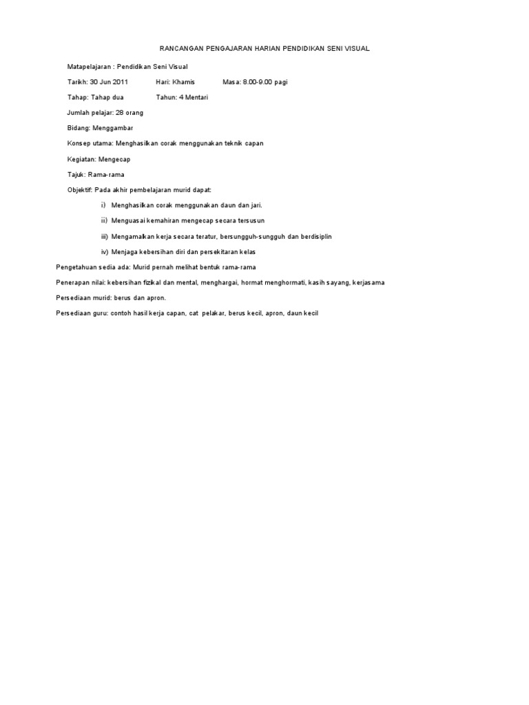 RPH PSV Capan | PDF | Karier & Perkembangan