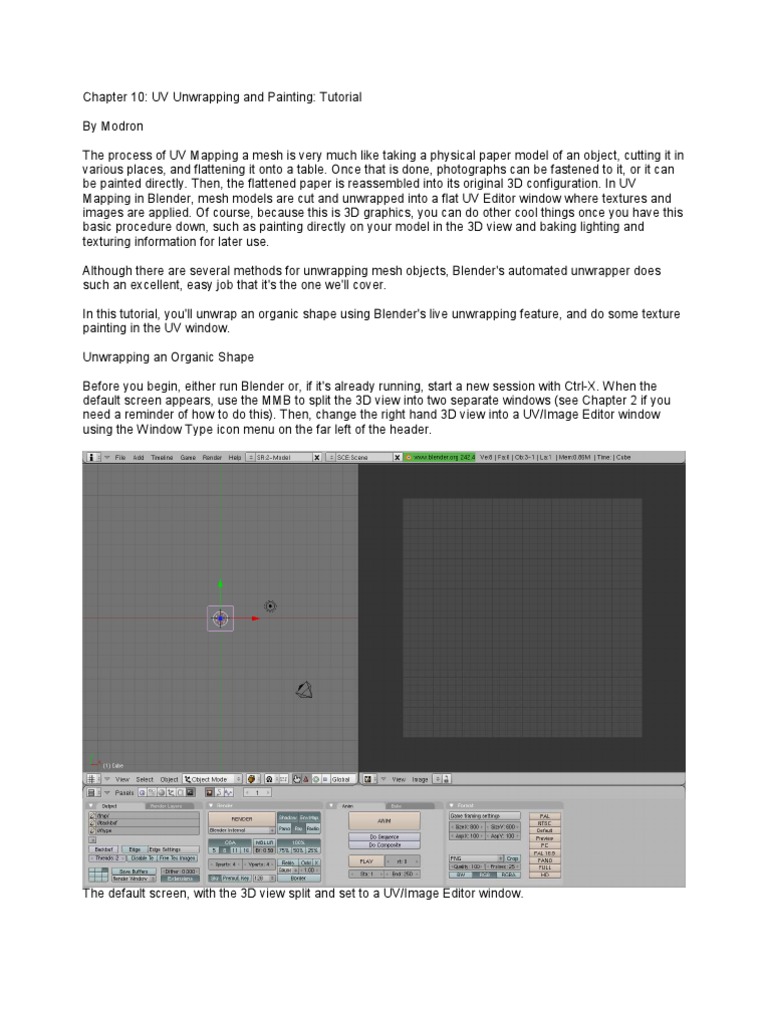 Essential Blender 10 UV and Painting Tutorial | PDF | Blender (Software) | Texture Mapping