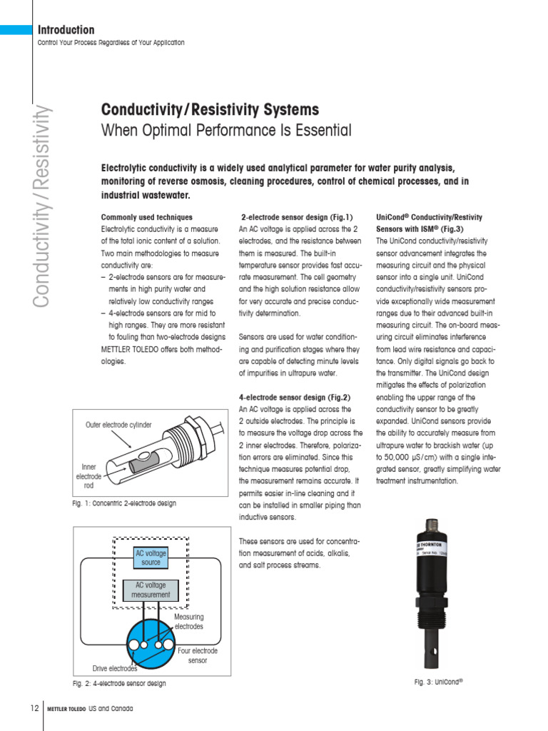 Conductivity Resistivity Sensors | PDF | Sensor | Electrical ...