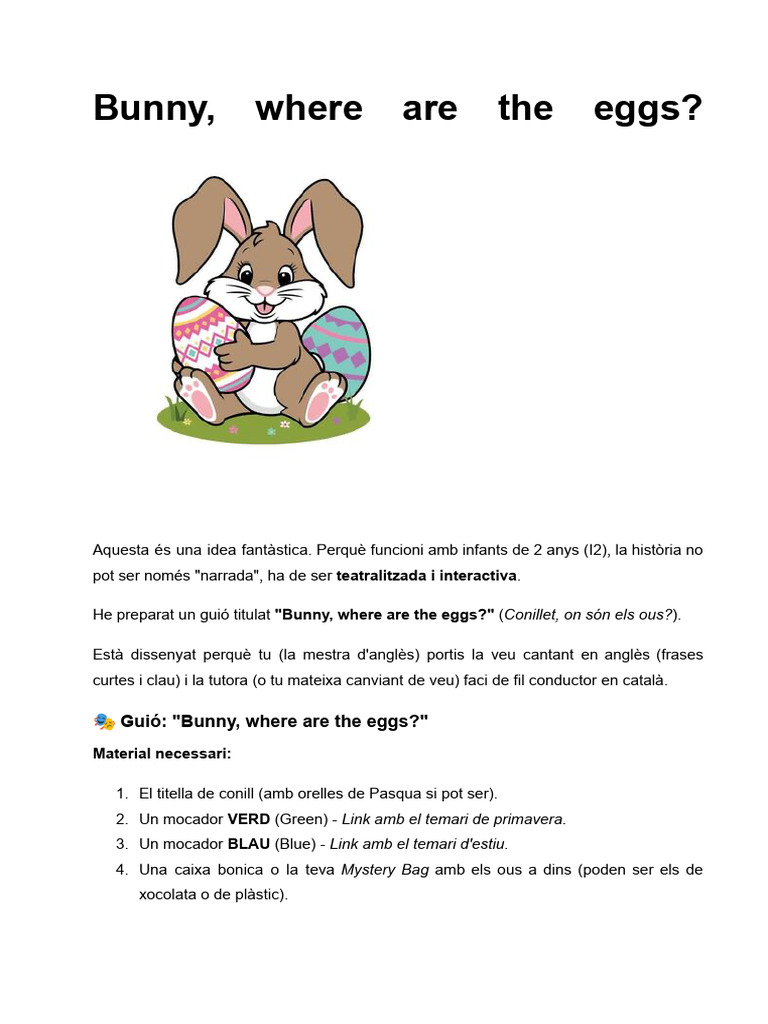 Bunny, Where Are the Eggs | PDF