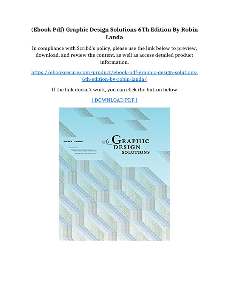 (Ebook PDF) Graphic Design Solutions 6th Edition by Robin Landa | PDF ...