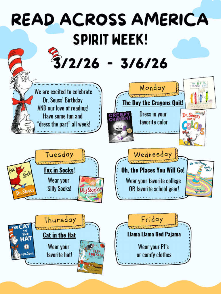 Seuss Week Dress Up Days | PDF