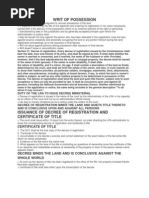 Writ of Possession | Foreclosure | Ex Parte