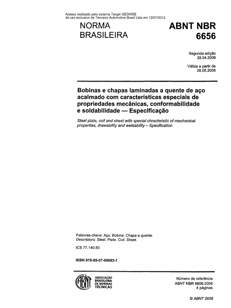 Abnt NBR 6656 | PDF