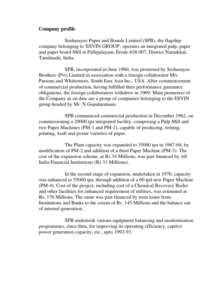 SPB | PDF | Pulp (Paper) | Paper