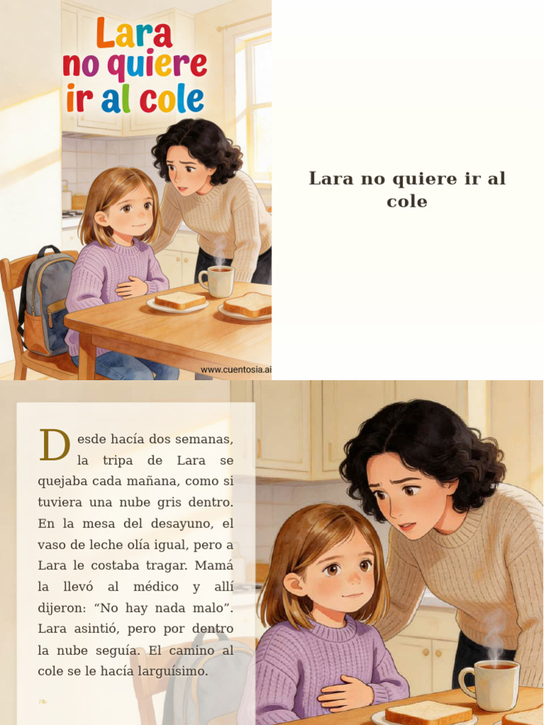Cuento Lara No Quiere Ir Al Cole | PDF