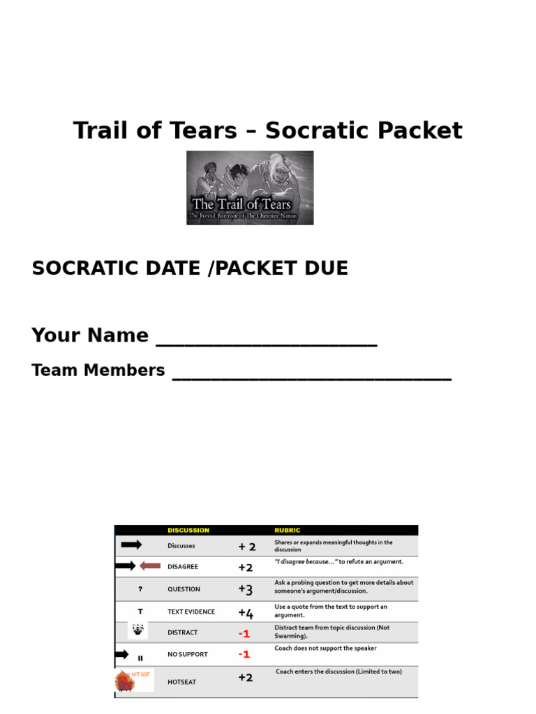 Socratic The Trail of Tears | PDF | Cherokee | Trail Of Tears