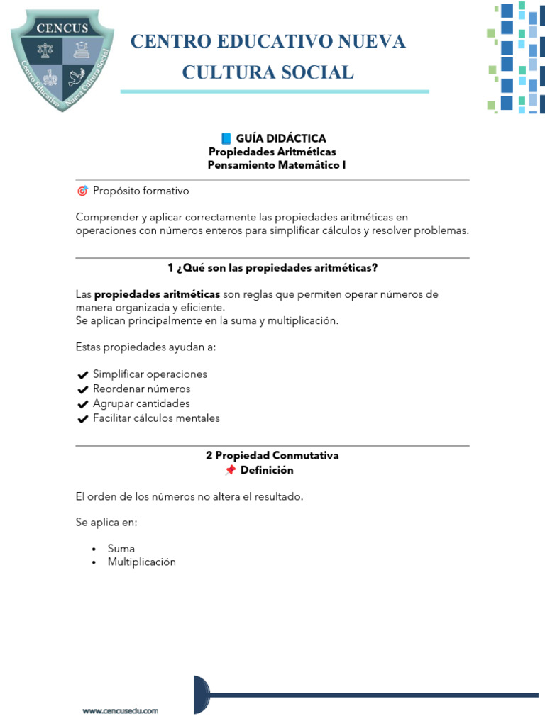 Guia A1.2u3 | PDF | Multiplicación | Aritmética