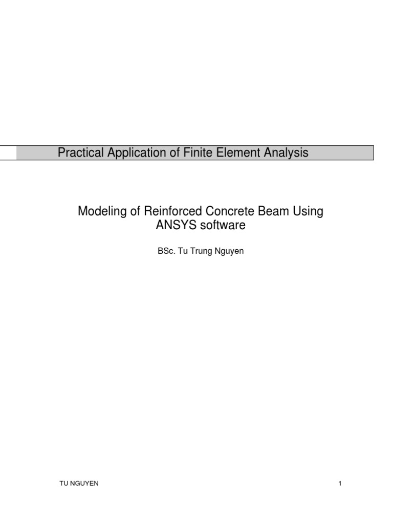 Modeling Of Reinforced Concrete Beam Pdf Deformation Engineering