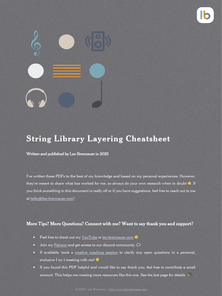 String Library Layering Cheatsheet | PDF