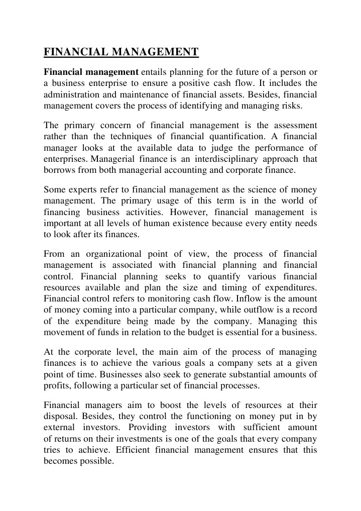 Objectives of Financial Management | PDF | Profit (Accounting) | Stocks