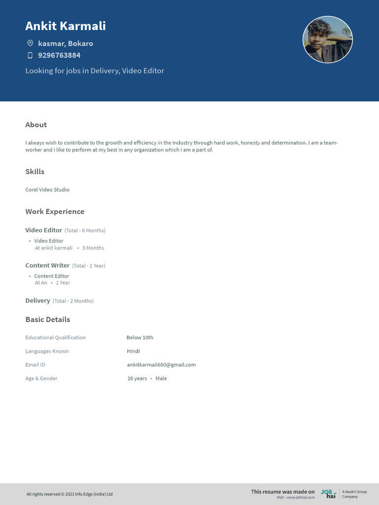 Ankit Karmali CV-2 | PDF