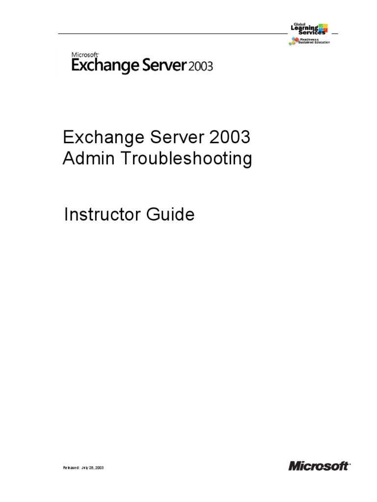 Exchange Server Admin Troubleshooting Pdf Active Directory