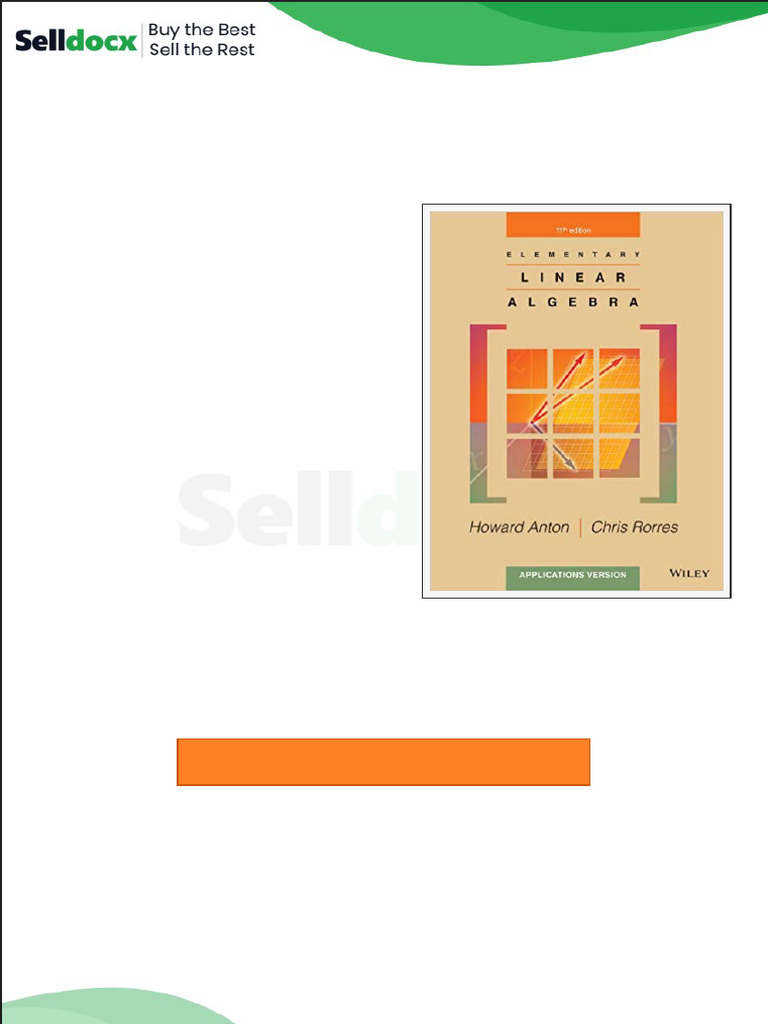 Solution Manual For Elementary Linear Algebra Applications Version 11th ...