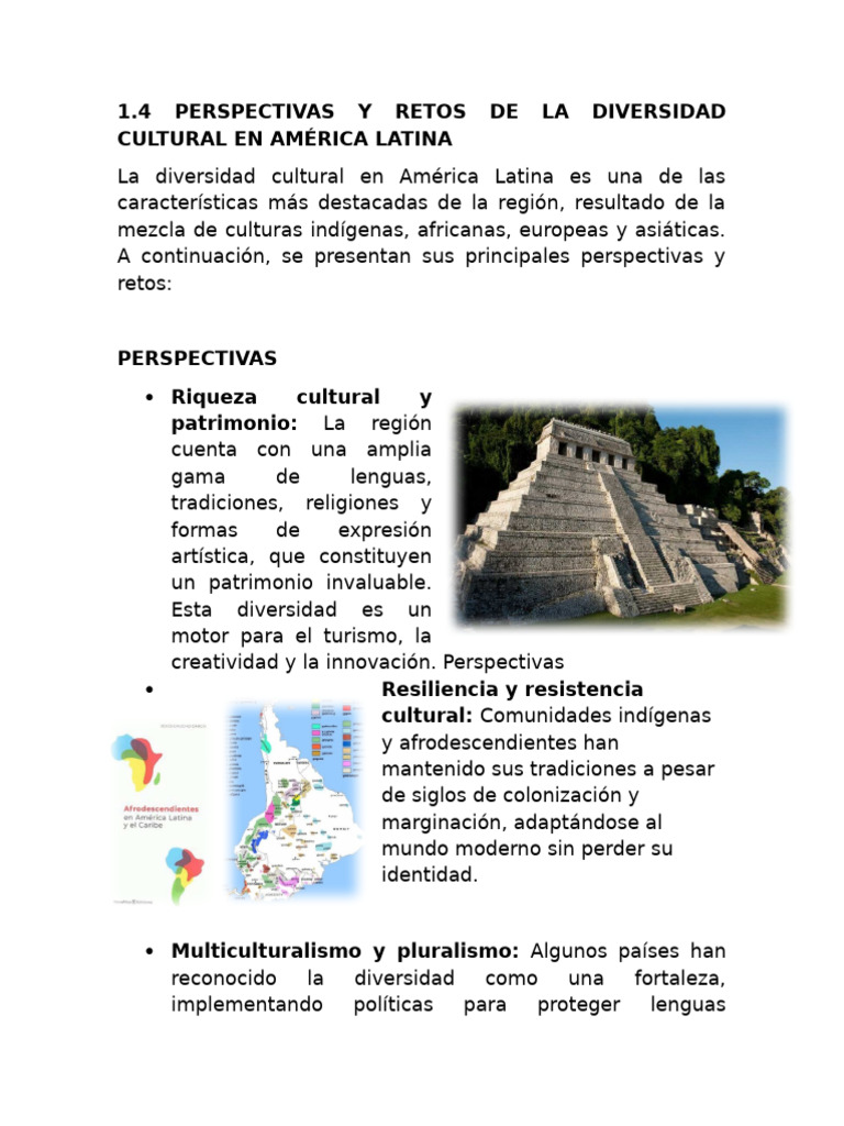 1.4 Perspectivas y Retos de La Diversidad Cultural en América Latina | PDF