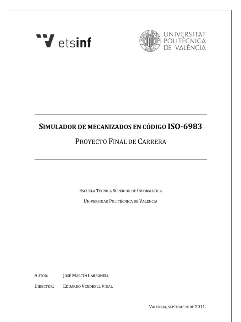 Simulador de Mecanizados en Código ISO-6983 | PDF | Programa de ...