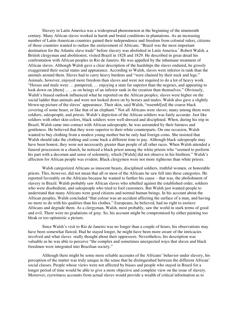 The Afro Brazilian Experience | PDF | Slavery In The United States ...