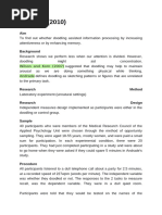 Andrade's Doodling Study Findings | PDF | Attention | Experiment