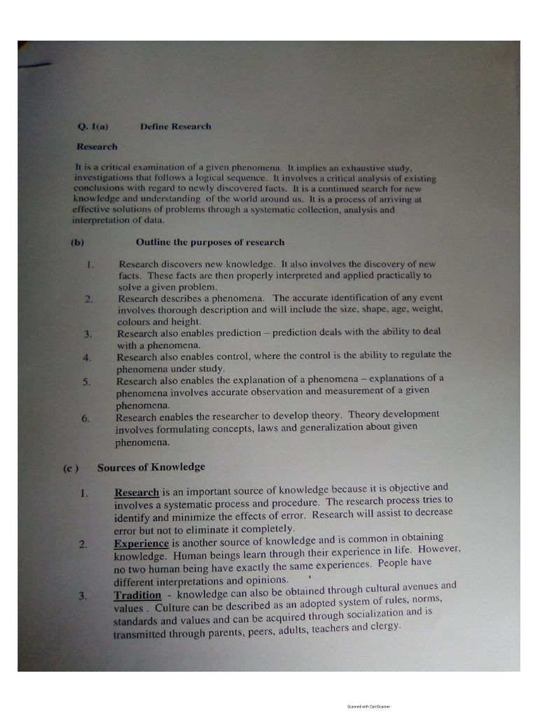 RESEARCH SKILLS NOTES | PDF