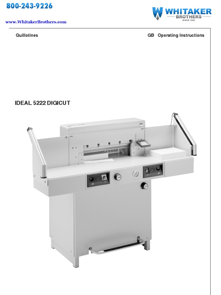 5222 Operation Manual | PDF | Screw | Switch