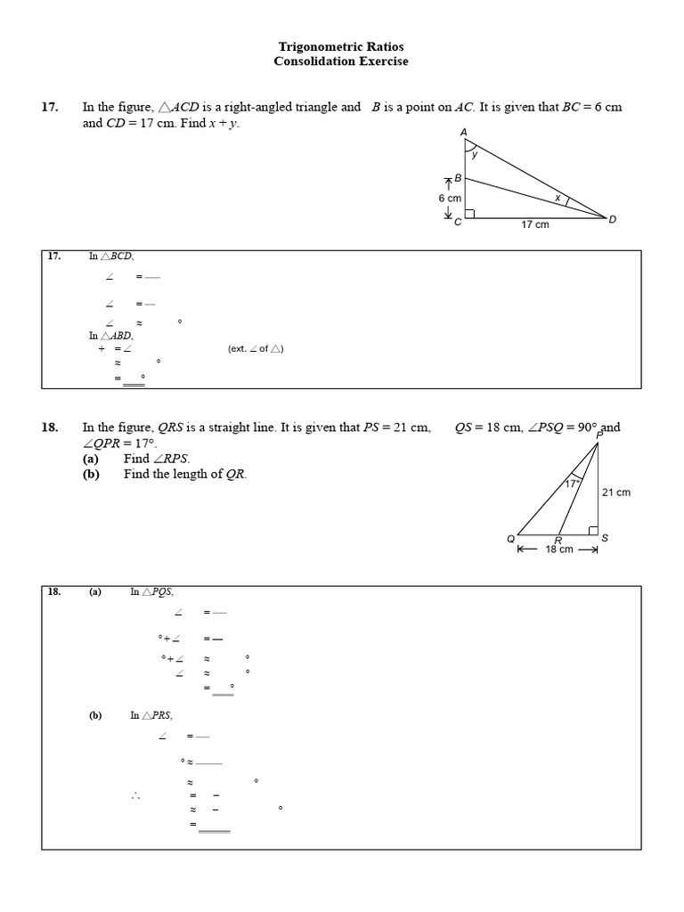 Trigonometric Ratios Solution | PDF | Euclid | Trigonometry