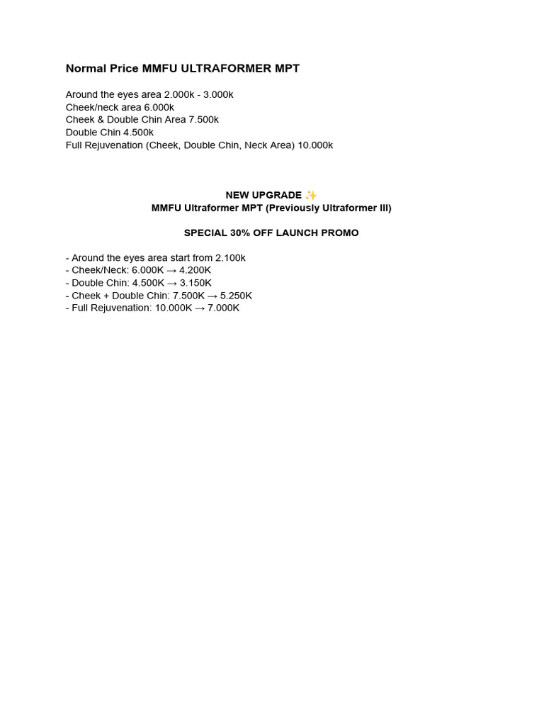 MMFU Ulraformer MPT | PDF