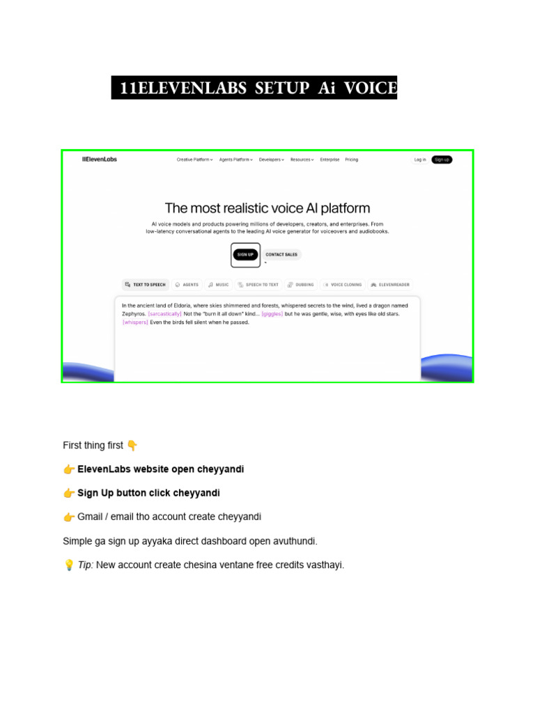 11elevenlabs Setup Ai Voice (1) | PDF