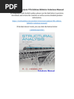 Solution Manual For Structural Analysis 9th Edition by Russell C ...