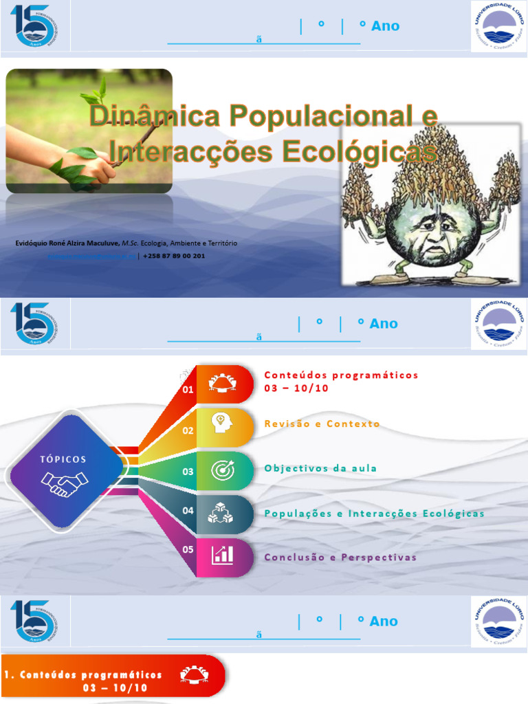 Aulas Unidade 5 Populacoes Relacoes Ecologicas ECA 2024 | PDF ...