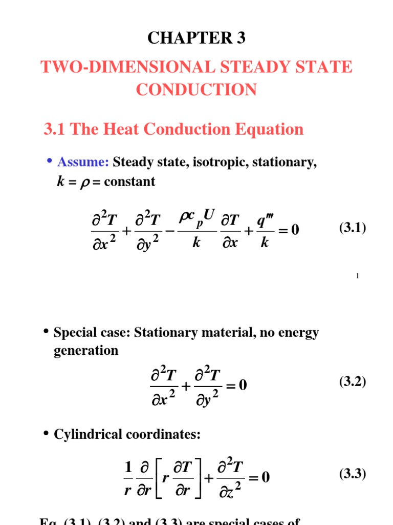 Chapter 3 TWO-DIMENSIONAL STEADY STATE CONDUCTION | PDF | Partial ...