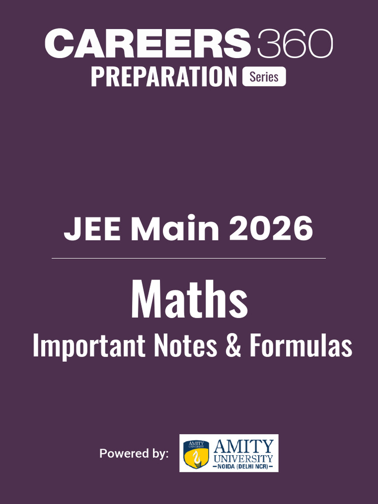 JEE Main 2026 Maths Important Notes & Formulas - 1772178323539 | PDF ...