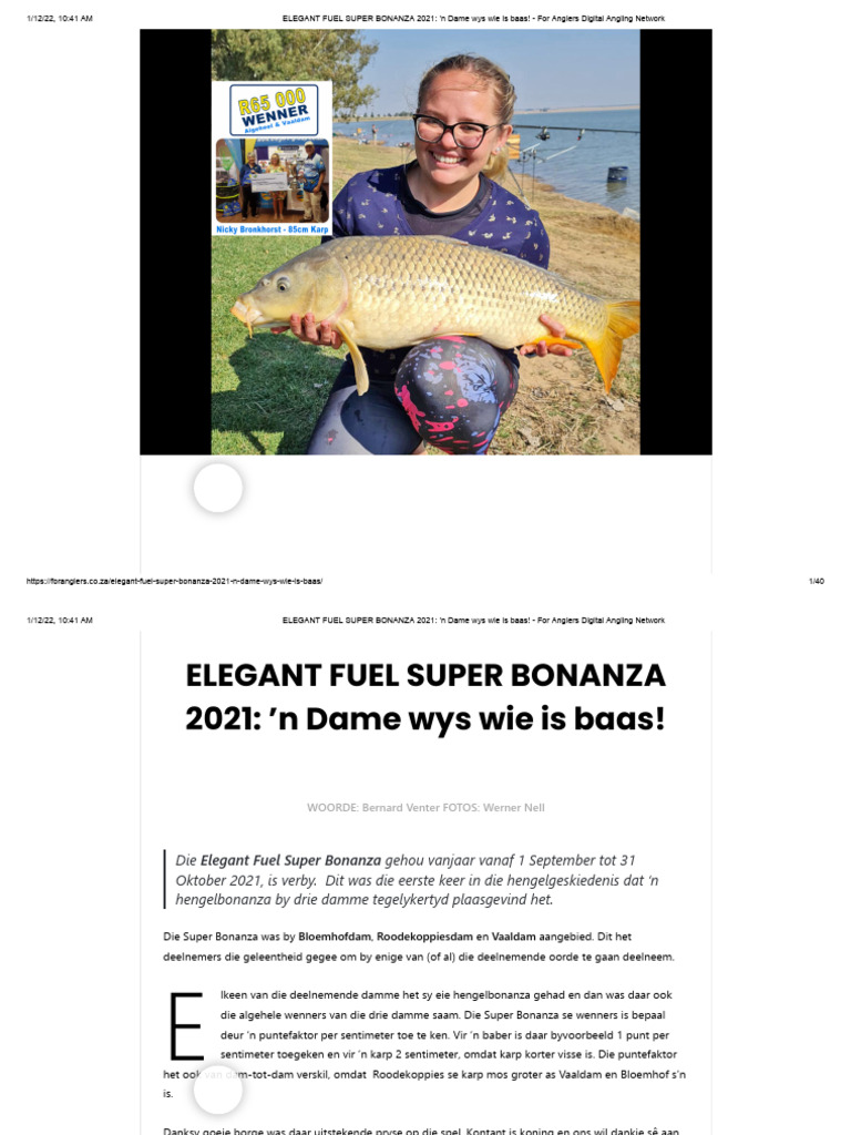 ELEGANT FUEL SUPER BONANZA 2021_ ’n Dame Wys Wie is Baas! - For Anglers ...