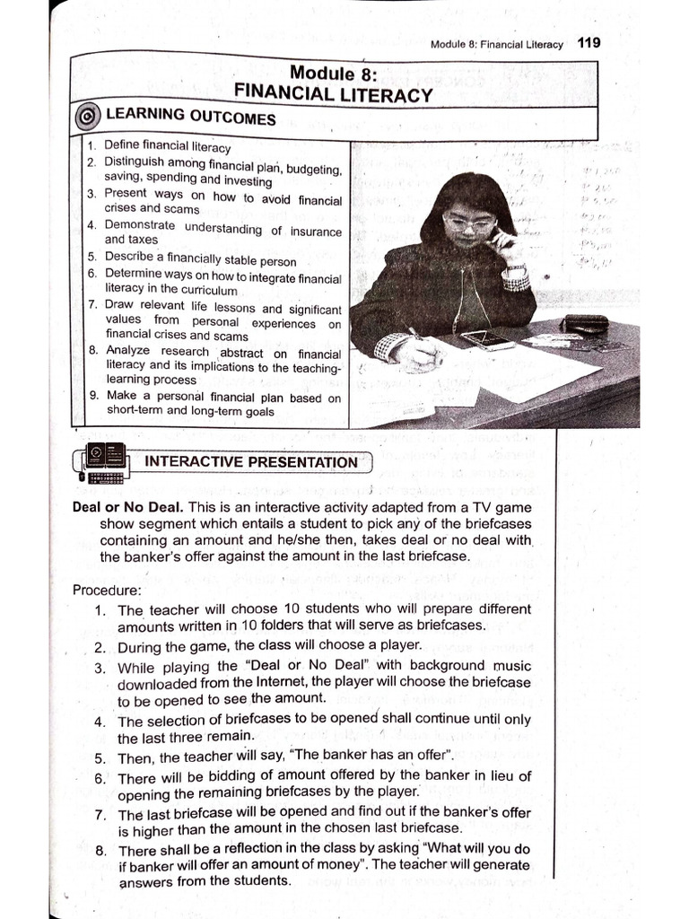 Module 8 Financial Literacy | PDF