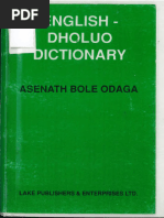 Luo-English Dictionary: 350 Words Guide | PDF