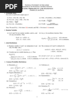 AP Stats Reference Sheet | PDF | Standard Deviation | Statistics