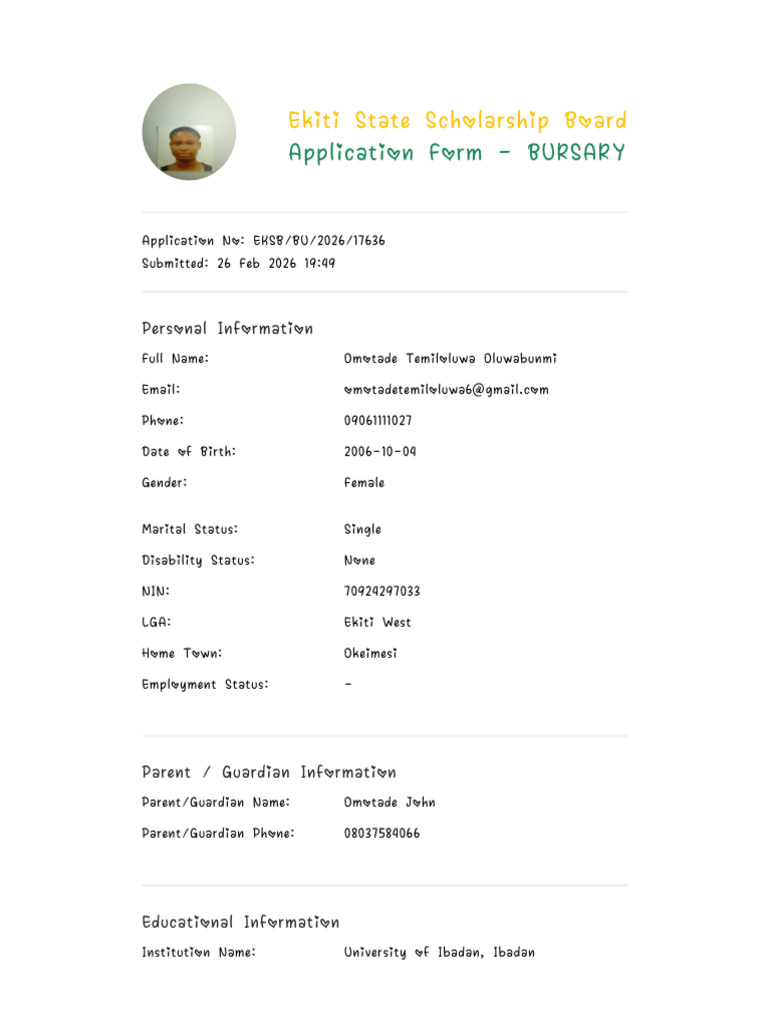 Print Application Form | PDF