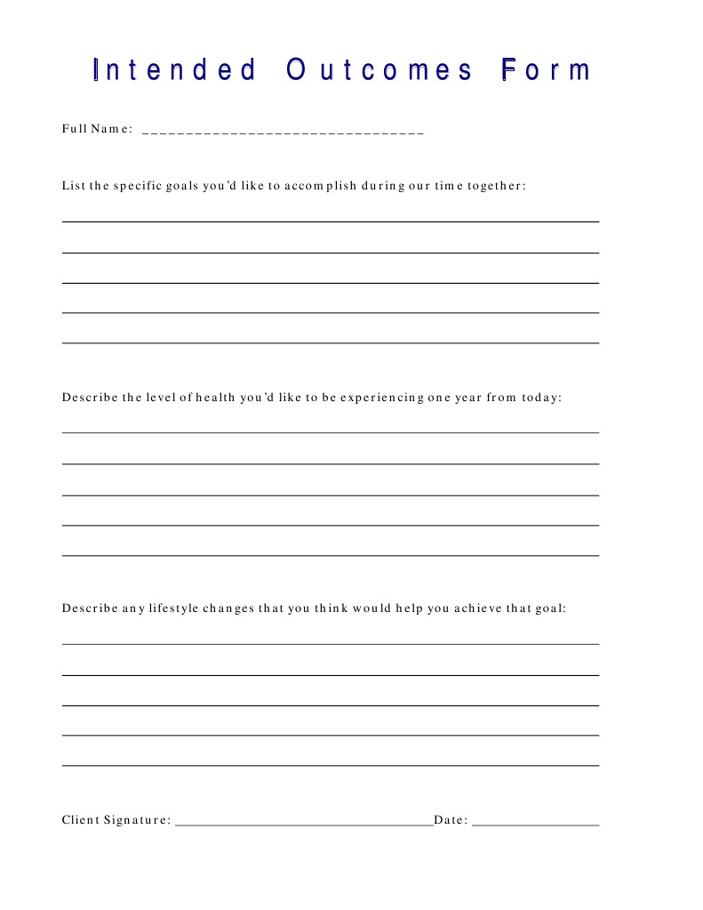 Outcomesform | PDF | Business