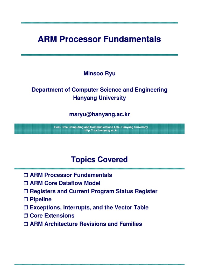 02 ARM Processor Fundamentals | PDF | Arm Architecture | Central Processing Unit