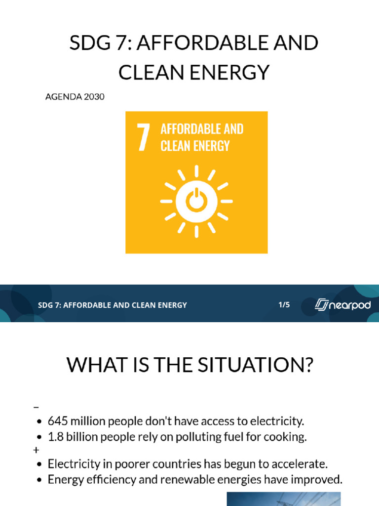 Sdg 7 Affordable and Clean Energy | PDF