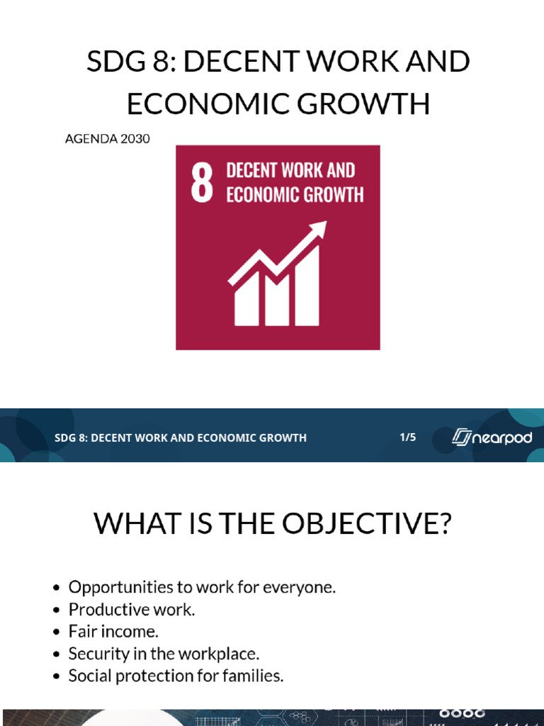 Sdg 8 Decent Work and Economic Growth (1) | PDF