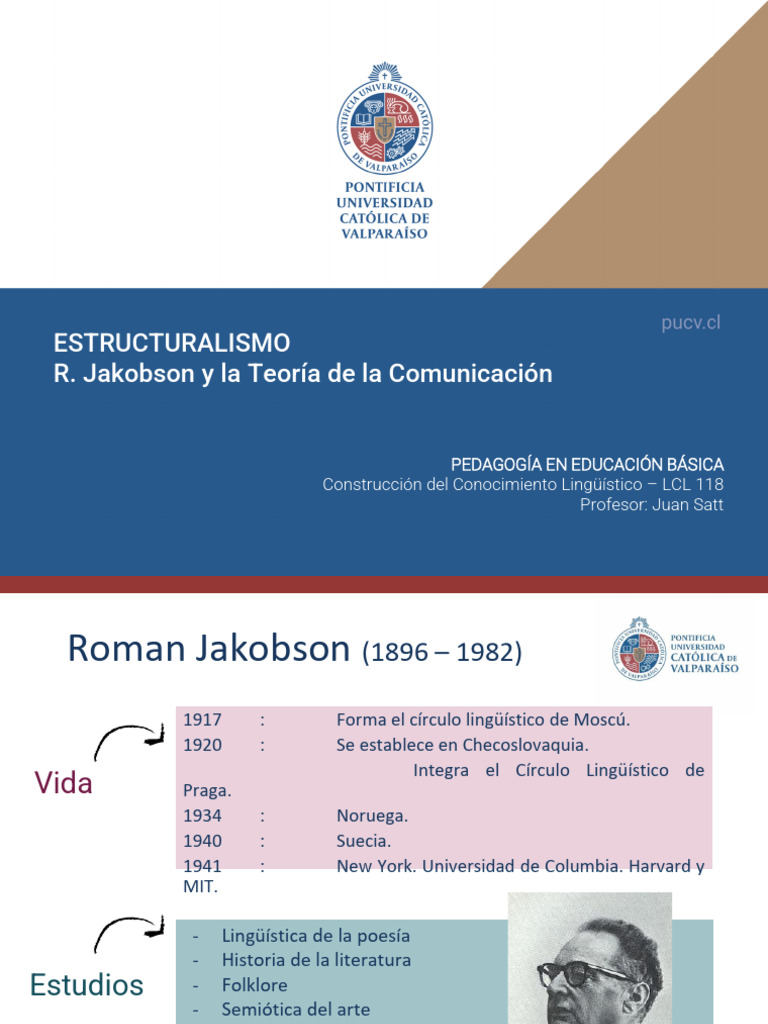 LCL118 Estructuralismo Jakobson | PDF | Comunicación | Comunicación humana