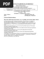 2023 BHSEC Mathematice MA | PDF | Question | Mathematics