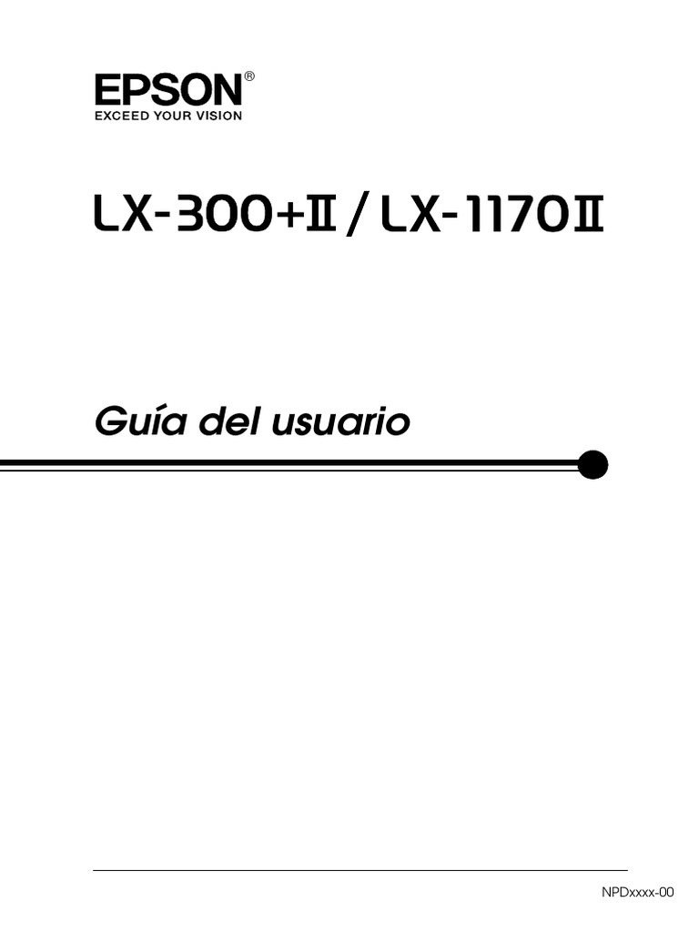 Epson LX 300 +II | PDF | Enchufes y tomas de corriente alterna ...