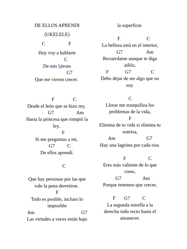 Partitura de Ukelele | PDF