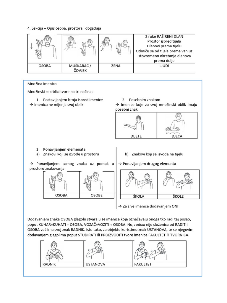 Lekcija - Opis Osoba, Događaja I Prostora | PDF