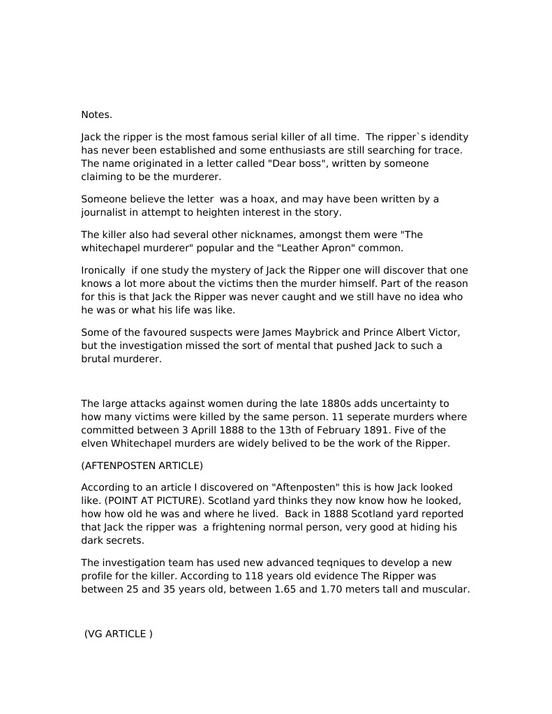 Jack The Ripper | PDF | Jack The Ripper | Murder