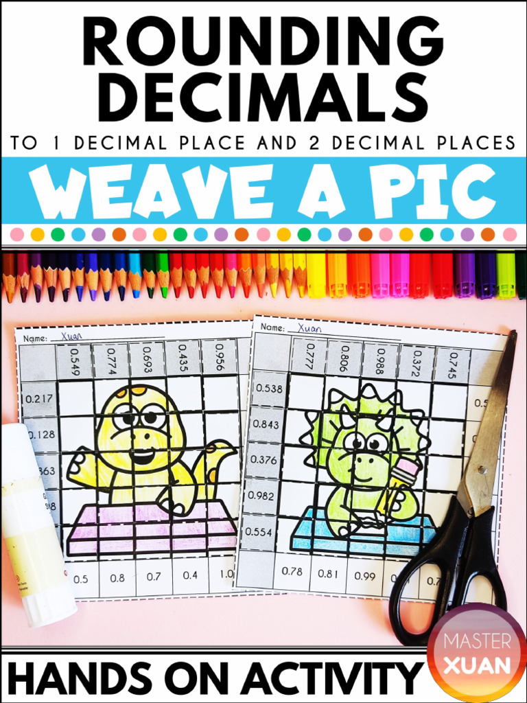 Rounding Decimals Weave A Pic Freebies | PDF