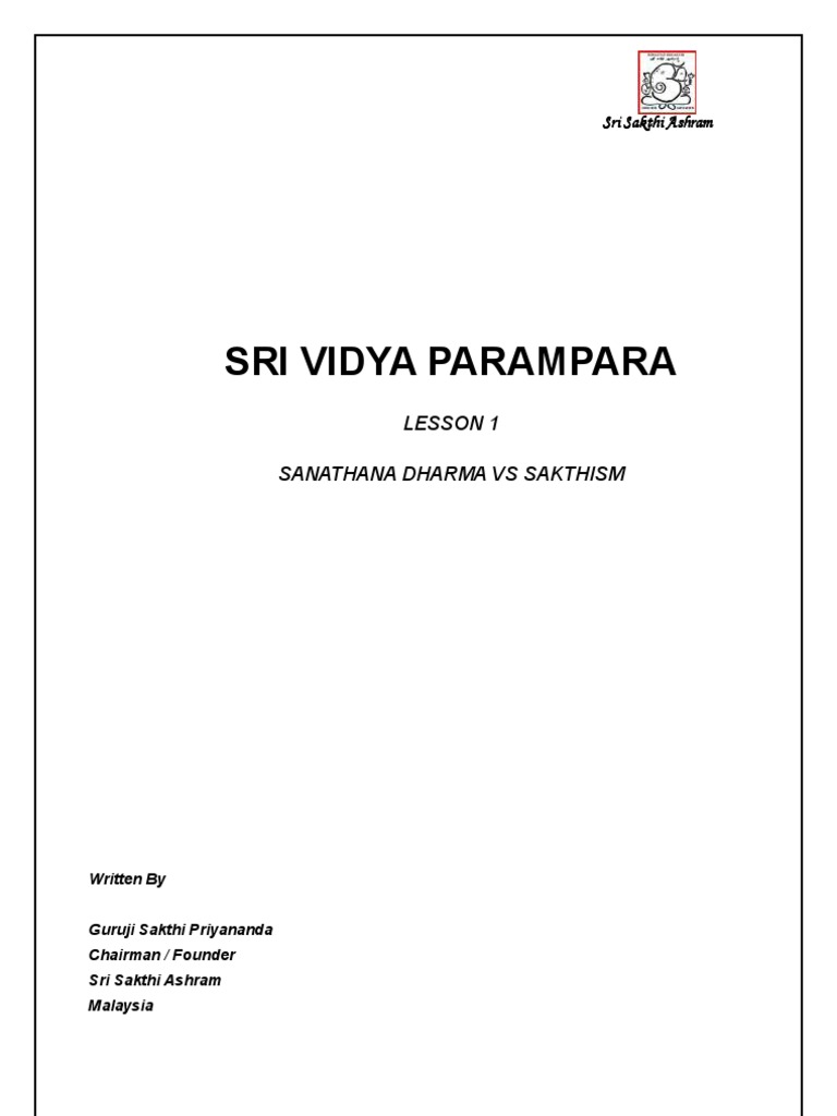 Sri Vidya | PDF | Vedas | Karma