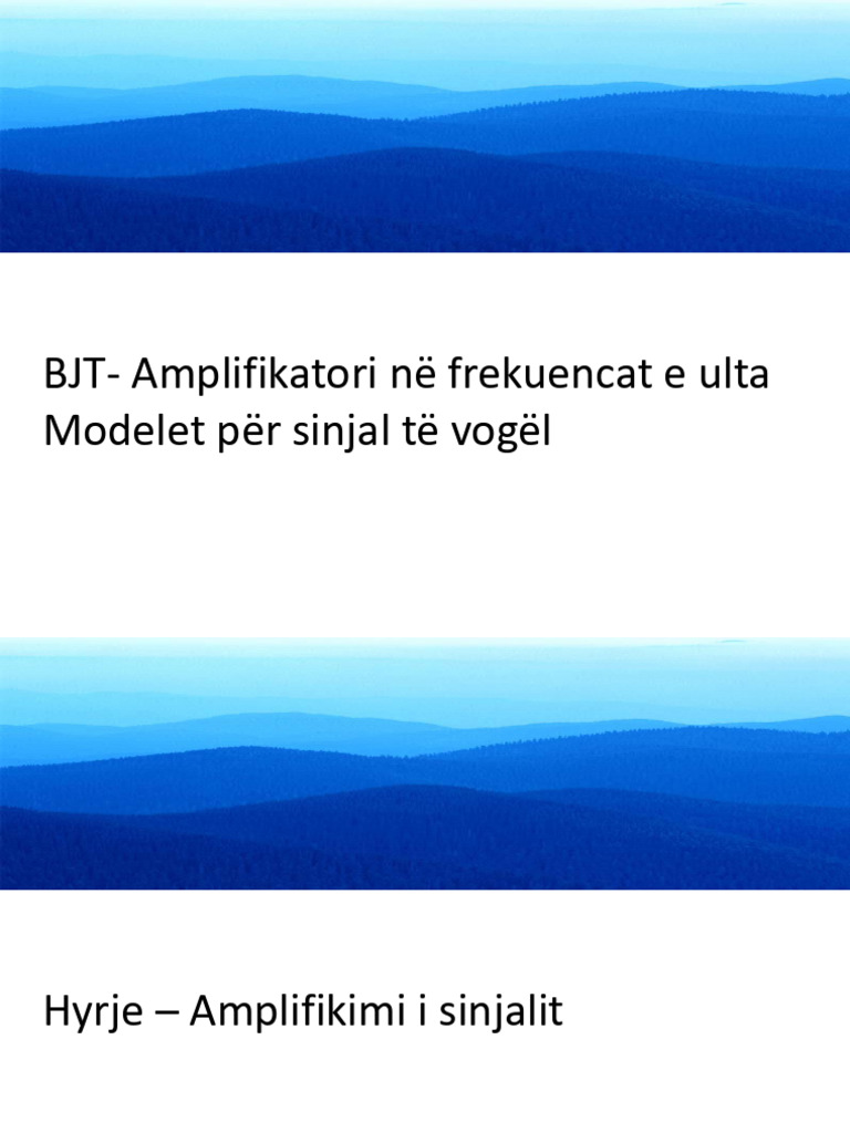 Nr. 19-BJT, Amplifikatori, Modelet | PDF