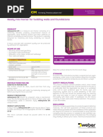 Weberbloc Fix Mortar Specifications | PDF | Mortar (Masonry) | Brick